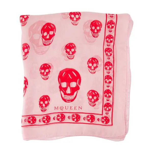 Alexander McQueen Skull Scarf Alexander Mc Queen Silk - Pink