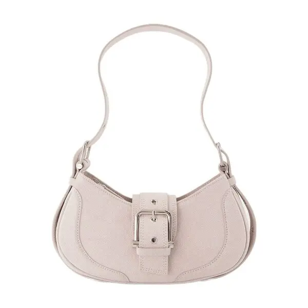 OSOI Hobo Brocle Leather Shoulder Bag - Pink