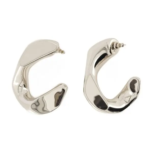 Alexander McQueen Chain Hoop Earrings - Silver