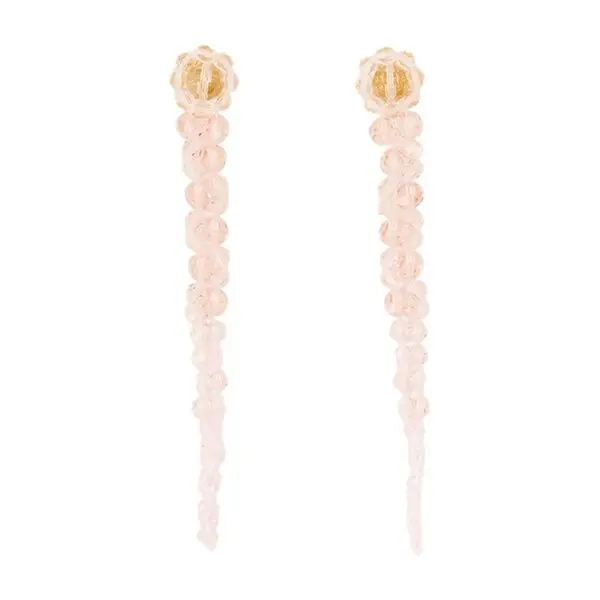 Simone Rocha Drip Crystal Earrings - Pink