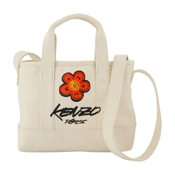 Kenzo Small Cotton Tote Bag - White