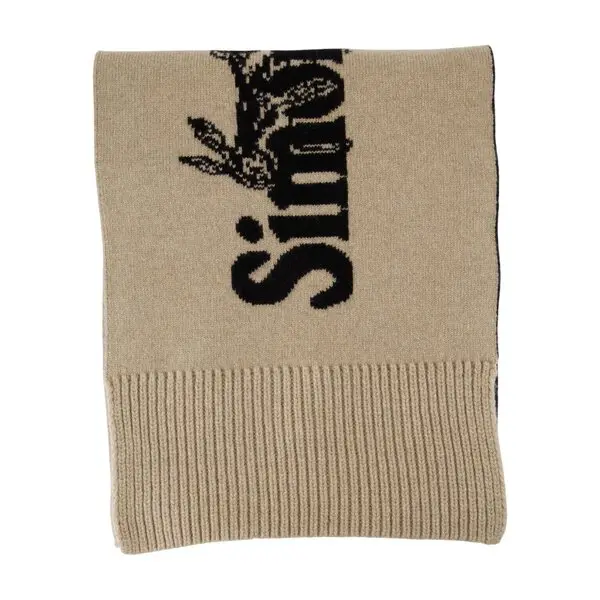 Simone Rocha Logo Scarf Wool - Beige