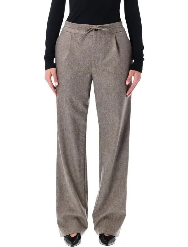 LOULOU Harlem Wool-blend Flannel Trousers