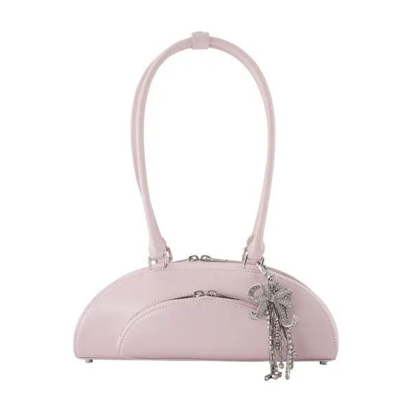 SELF-PORTRAIT Curved Charm Leather Shoulder Bag