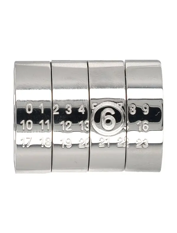 MAISON MARGIELA Stacked Numeric Ring - Silver