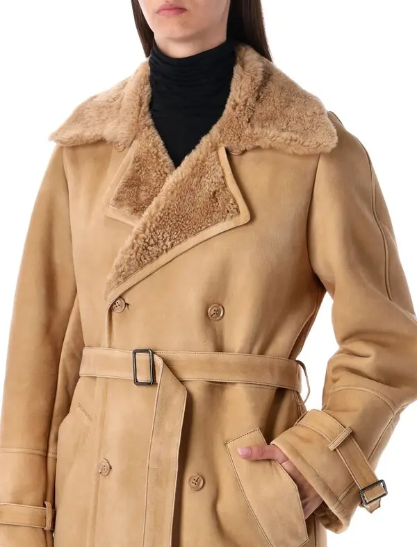 SWORD 6644 Long Shearling Coat