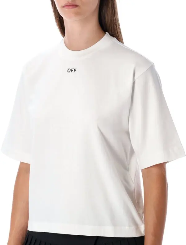 Off-White Flowers Boxy Logo Tee