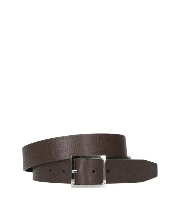 ORTIGNI Leather Belt - Ebony+black
