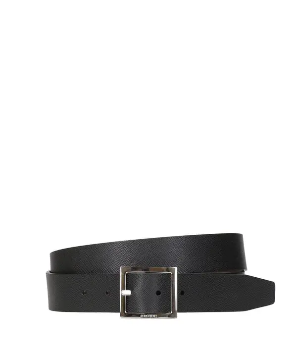 ORTIGNI Leather Reversible Belt - Black+brown