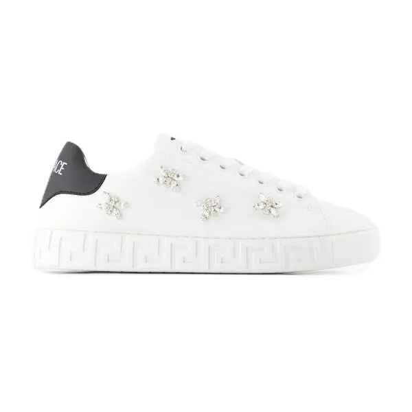 Versace La Greca Canvas Sneakers