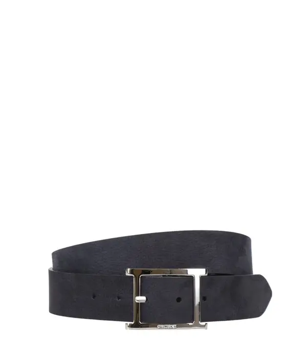 ORTIGNI Leather Reversible Belt - Blue+black
