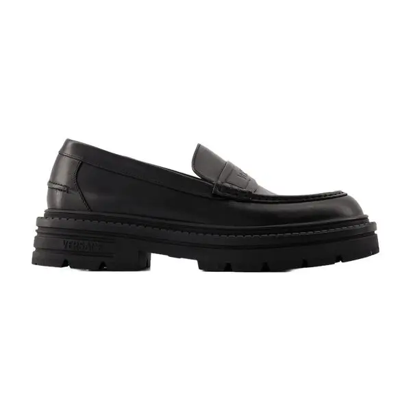 Versace Adriano Leather Loafers