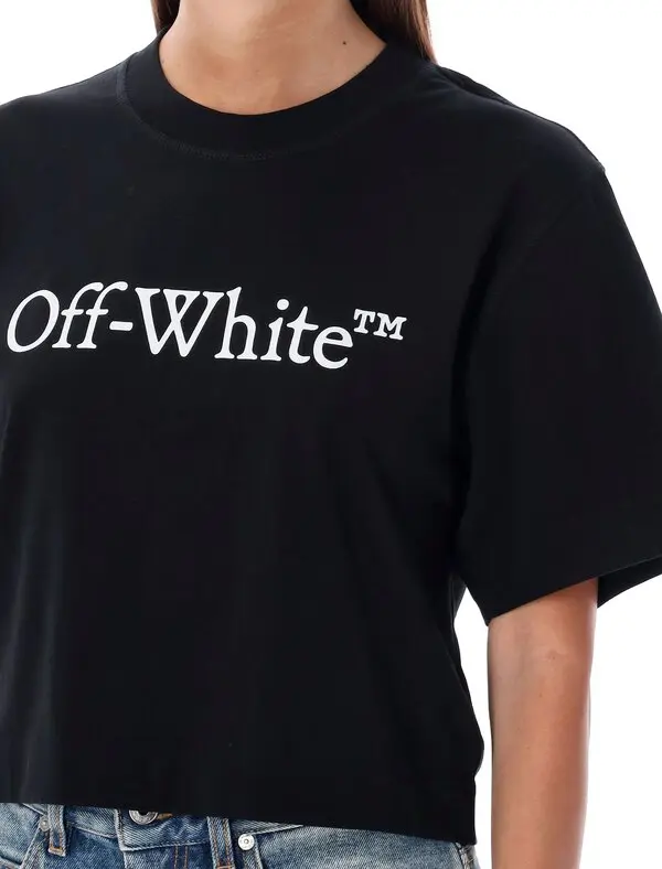 Off White Big Logo Cropped T-shirt
