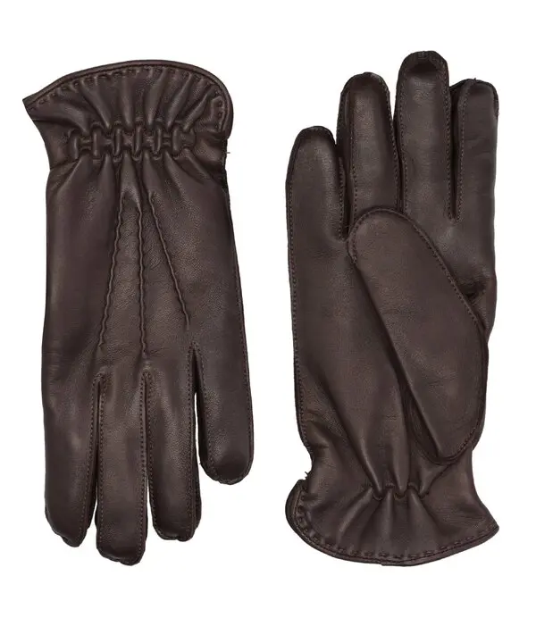 ORTIGNI Leather Gloves - Brown