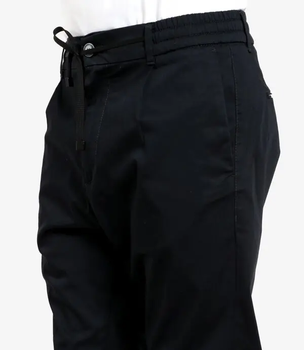 CRUNA Tapered Cotton-blend Trousers - Black