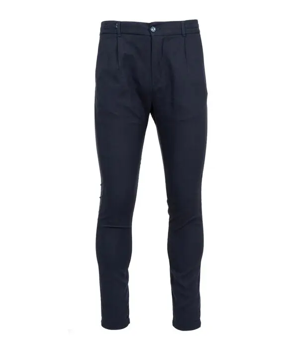 CRUNA Tapered Linen-blend Trousers - Blue
