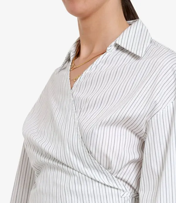 SEMICOUTURE Striped Cotton-blend Poplin Shirt