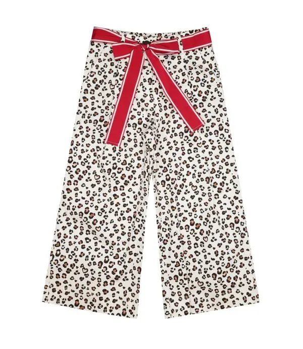 Monnalisa Animal Print Cropped Trousers - Spotted