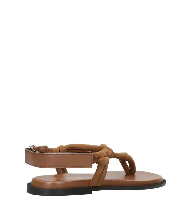 SEMICOUTURE Knot-detailed Leather Sandals