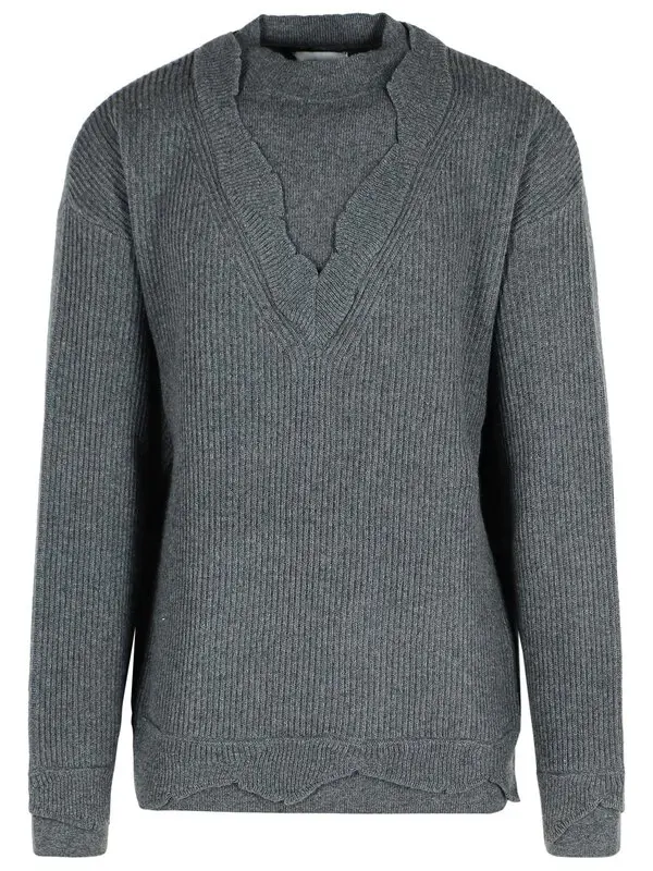 LANEUS Wool-blend Sweater - Grey