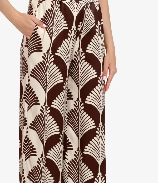 PENNY BLACK Patterned Wide-leg Trousers