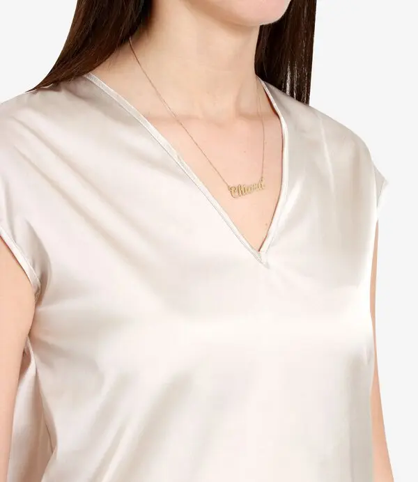 GRAN SASSO Silk Blend V-neck Top