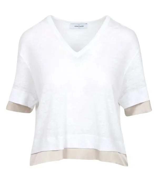 GRAN SASSO Linen Blend Top