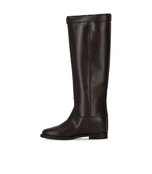 VIA ROMA 15 High Boots With Padlock - Brown