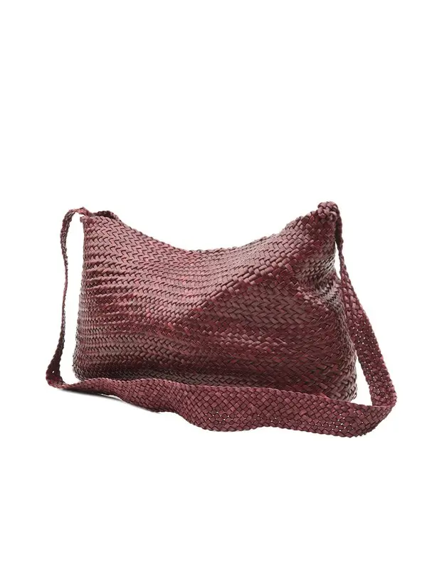 Dragon Diffusion Woven Shoulder Bag - Bordo