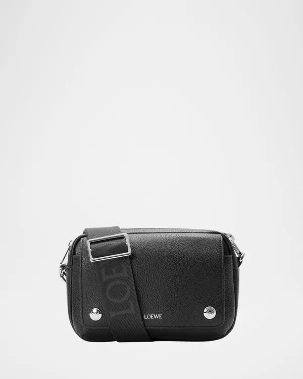 Loewe Pebble Leather Camera Bag - Black