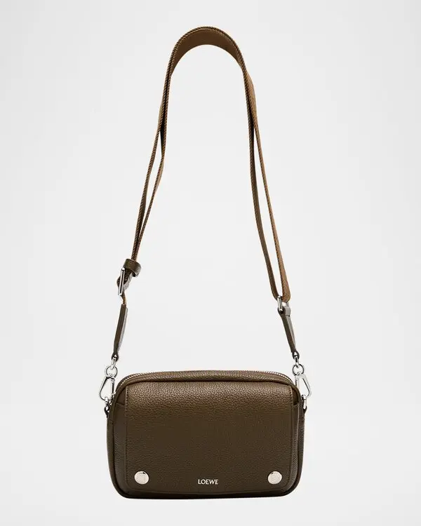 Loewe Pebble Leather Camera Bag - Brown