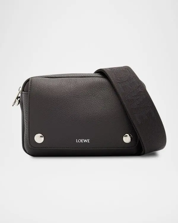 Loewe Pebble Leather Camera Bag - Dark Grey