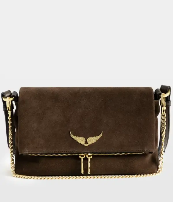 Zadig&Voltaire Grained Leather Shoulder Bag - Marrone