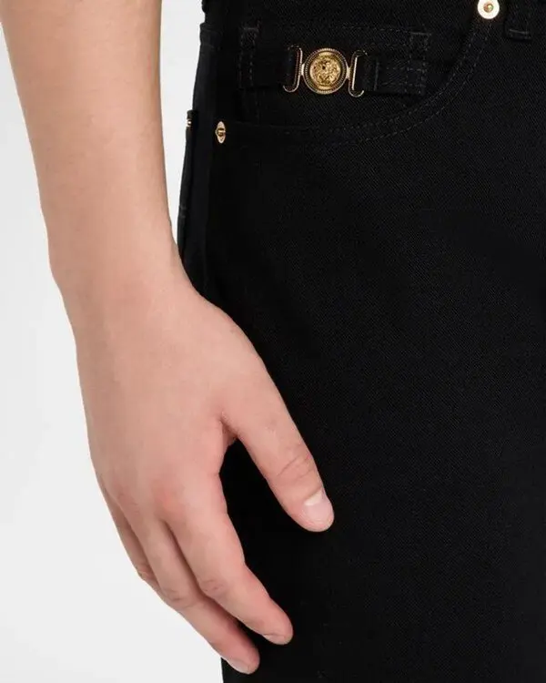 Versace Slim-fit Jeans With Medusa Hardware