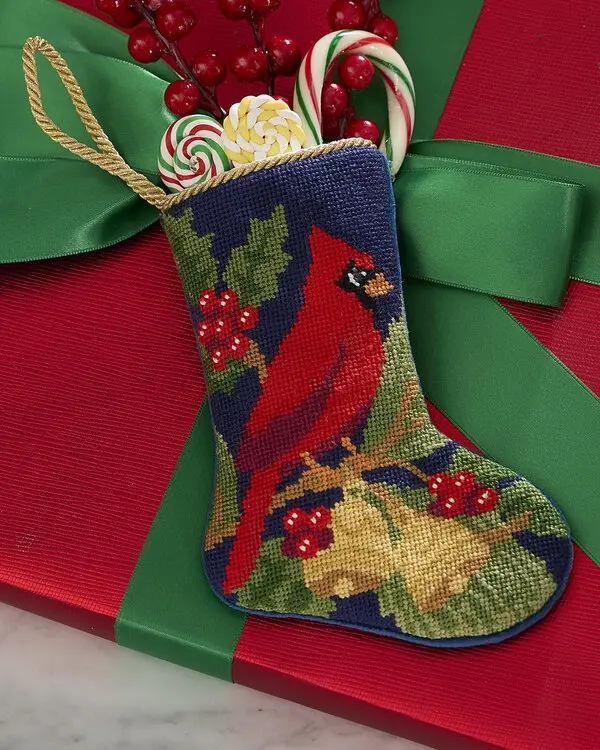 BAUBLE STOCKINGS X SAINTY NELSEN Remembrance Cardinal" Mini Bauble Stocking - Noclr