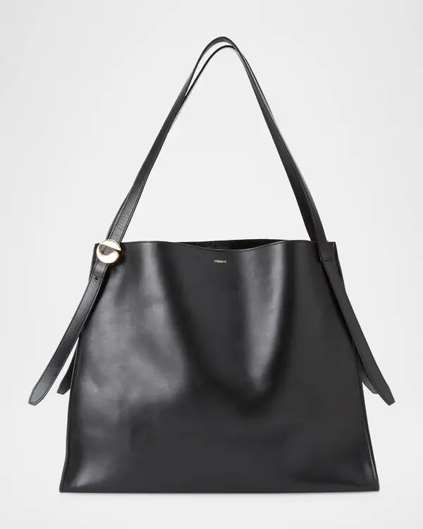 Coperni Logo Buckle Leather Tote