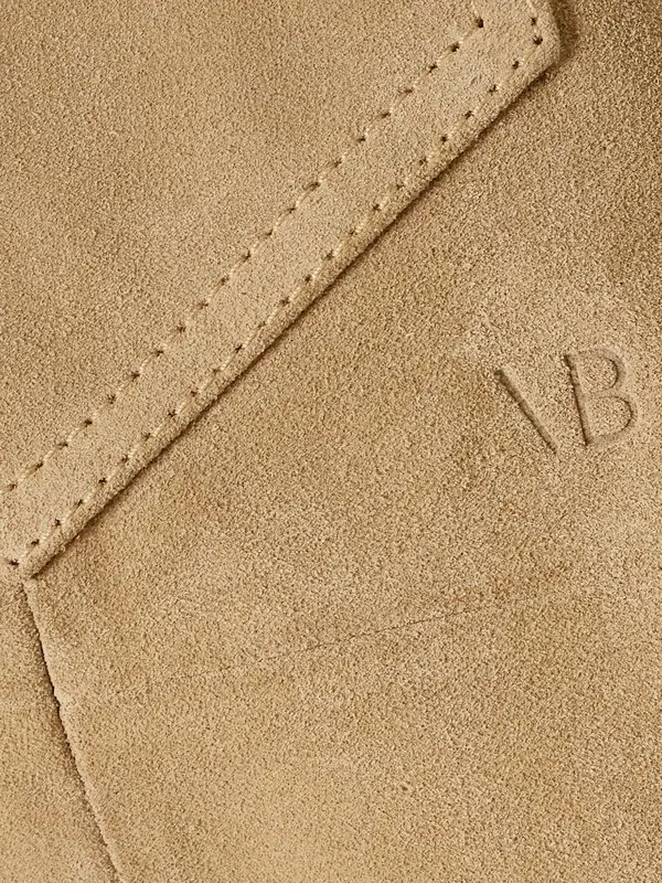 Victoria Beckham Suede Button-up Shirt - Neutrals