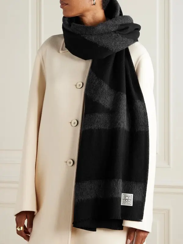 TOTEME Intarsia-knit Wool-blend Scarf