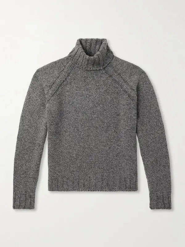 Zegna Cashmere And Wool-blend Rollneck Sweater