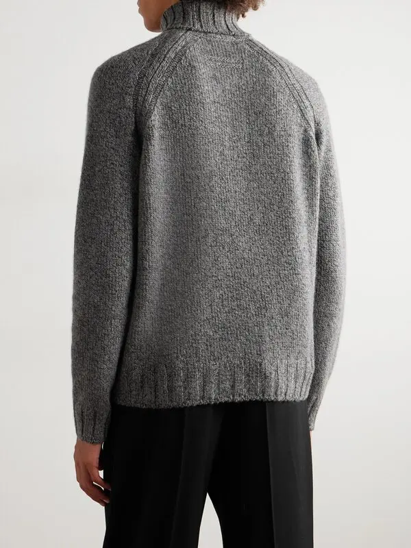 Zegna Cashmere And Wool-blend Rollneck Sweater