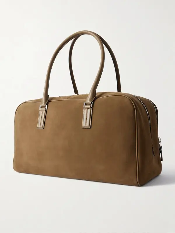 TOM FORD Leather-trimmed Nubuck Duffle Bag