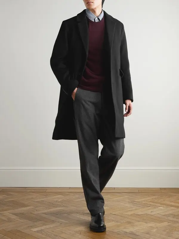 Mr P. Wool And Cashmere-blend Coat - Black