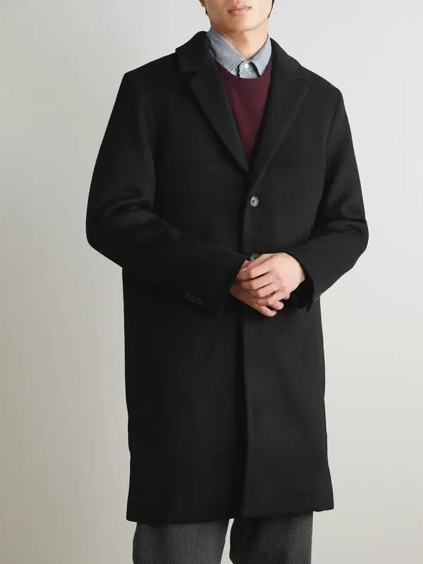 Mr P. Wool And Cashmere-blend Coat - Black