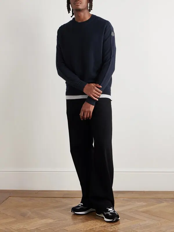Moncler Logo-appliquéd Wool Sweater