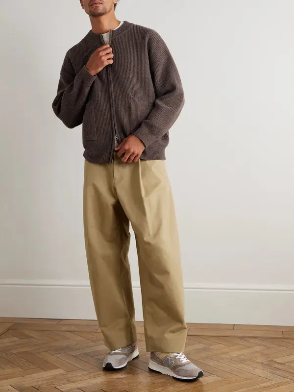 FRIZMWORKS Deck Ribbed Wool-blend Zip-up Cardigan