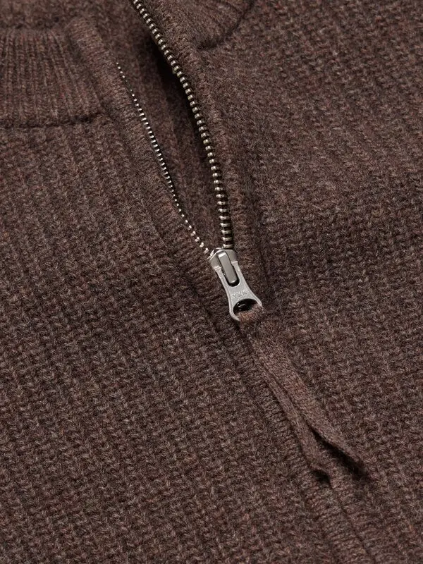 FRIZMWORKS Deck Ribbed Wool-blend Zip-up Cardigan