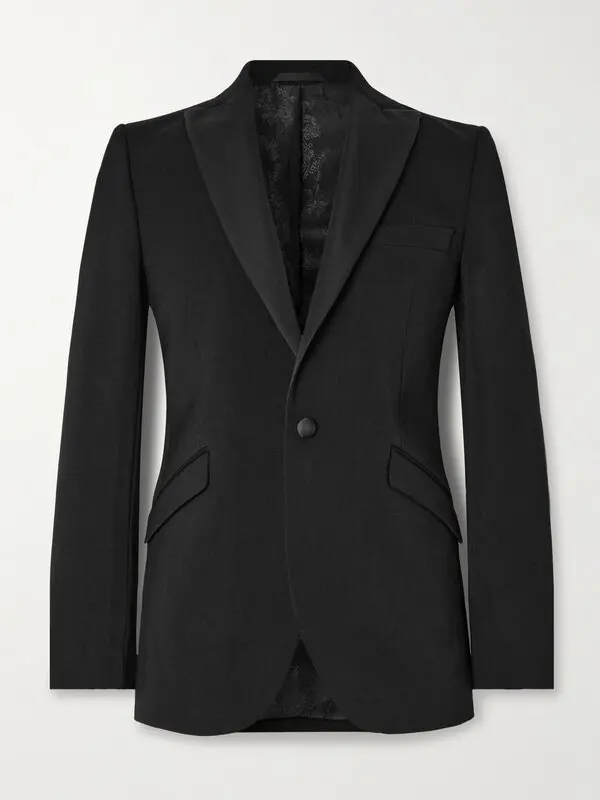 FAVOURBROOK Hampton Slim-fit Grosgrain-trimmed Wool Tuxedo Jacket