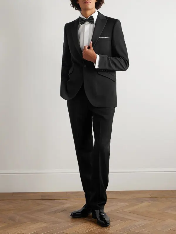 FAVOURBROOK Hampton Slim-fit Grosgrain-trimmed Wool Tuxedo Jacket