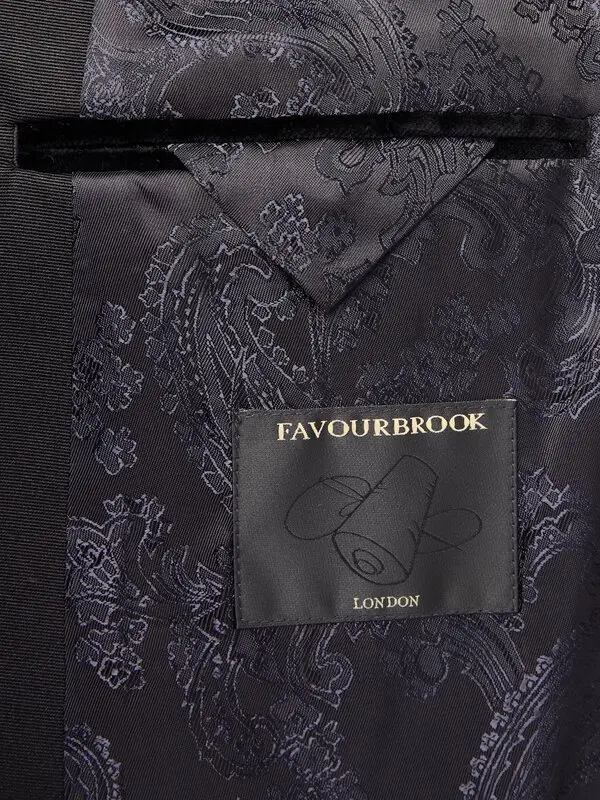 FAVOURBROOK Slim-fit Double-breasted Cotton-velvet Tuxedo Jacket
