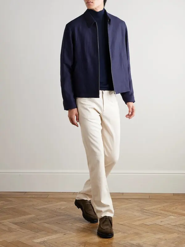 Canali Wool Rollneck Sweater - Blue